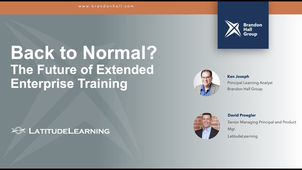 Back to Normal? The Future of Extended Enterprise Training - YouTube
