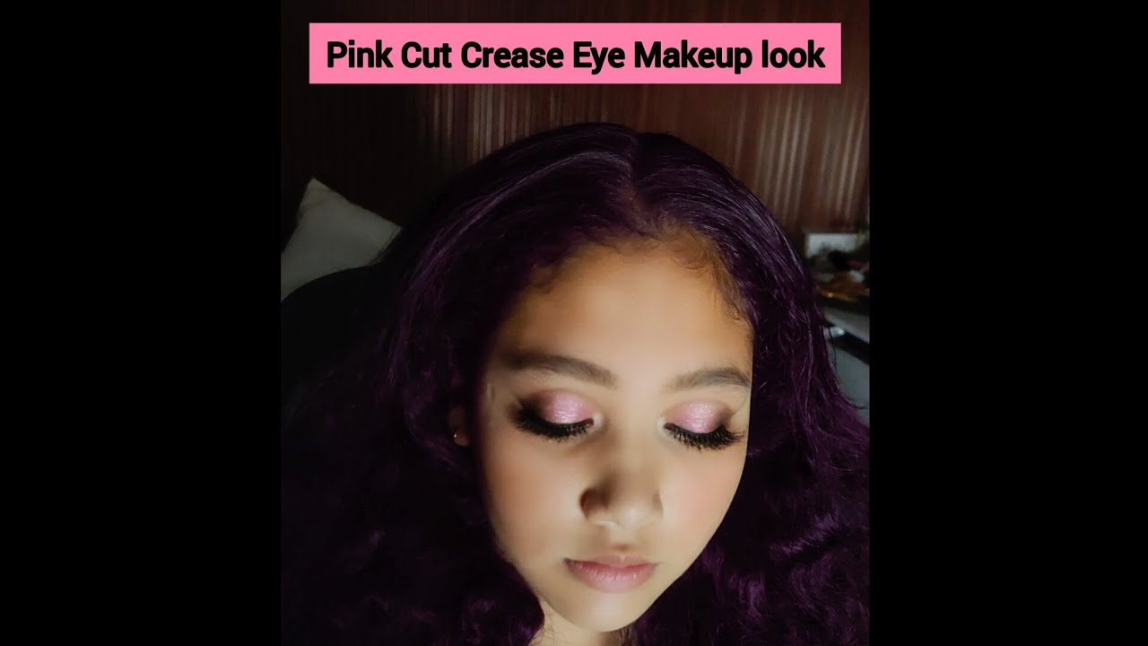 Pink Cut Crease Eye Makeup Tutorial || How to Cut Crease|| - YouTube