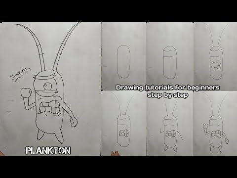 How to draw plankton easy for beginners..you can do'it..😊 - YouTube