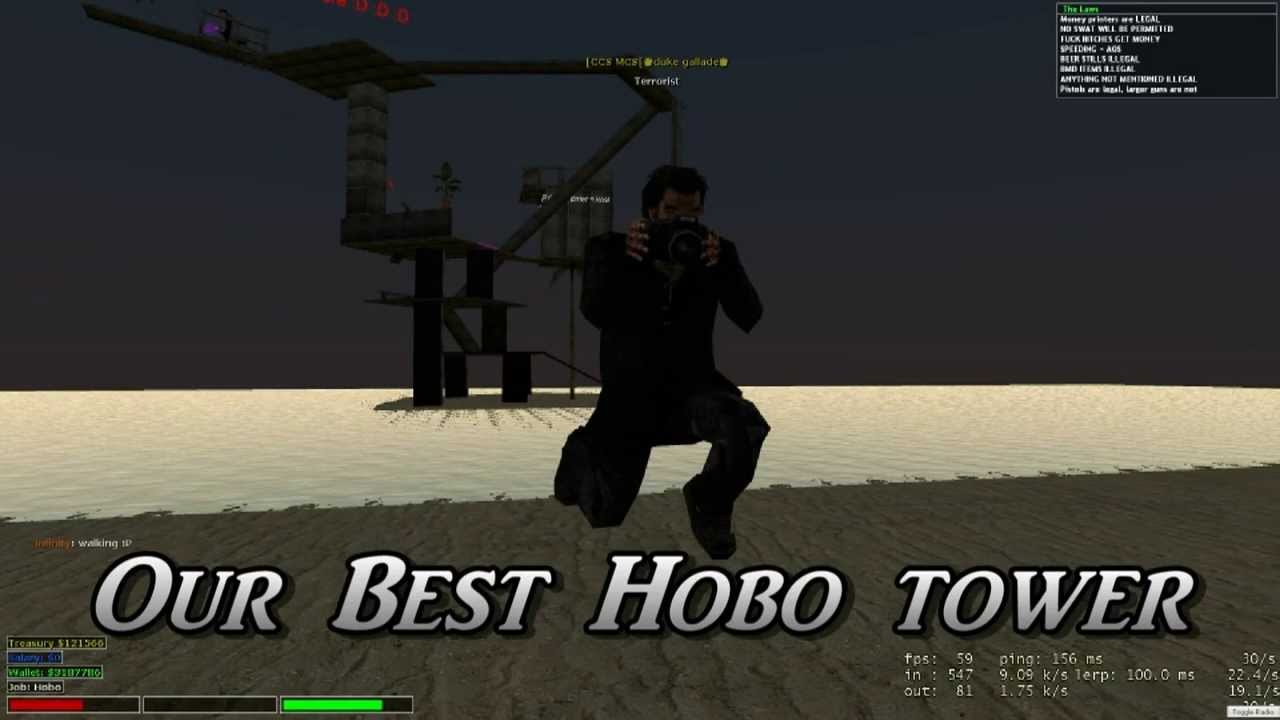 Our hobo jumptower on Gmod RP :D :D :D www.modifiedgaming.net - YouTube