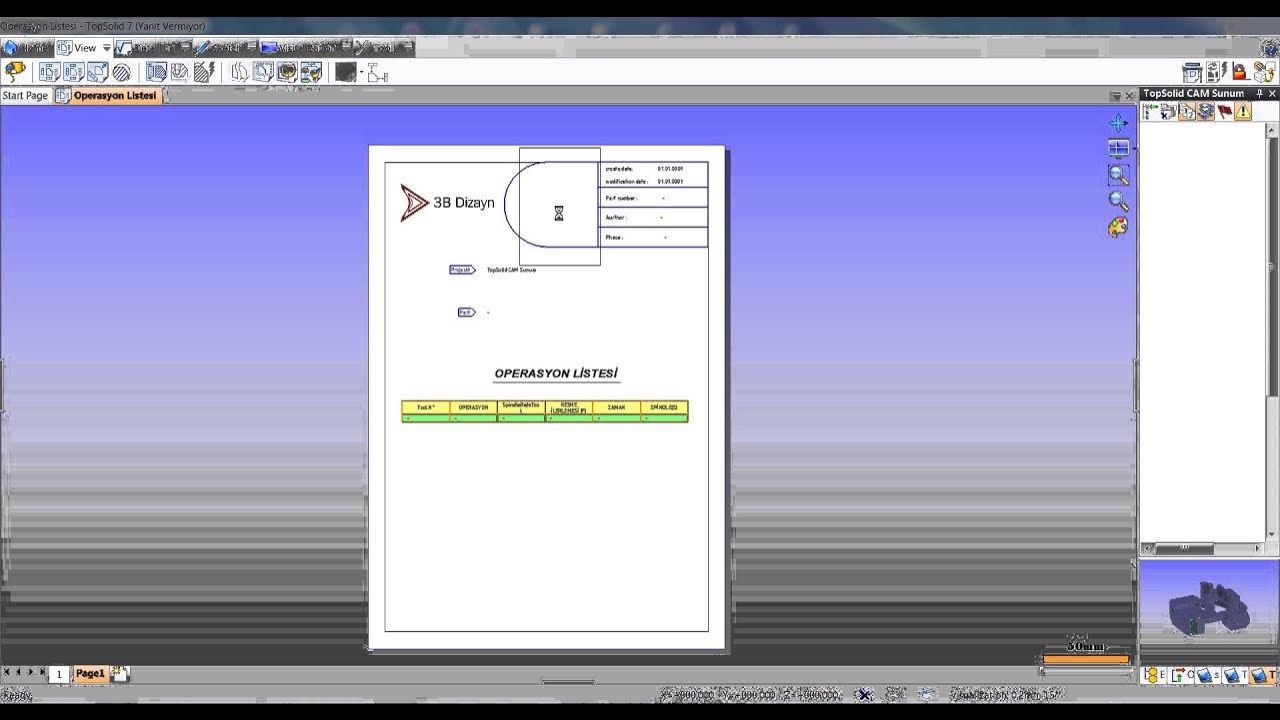 TopSolid v7 Setup sheet - YouTube