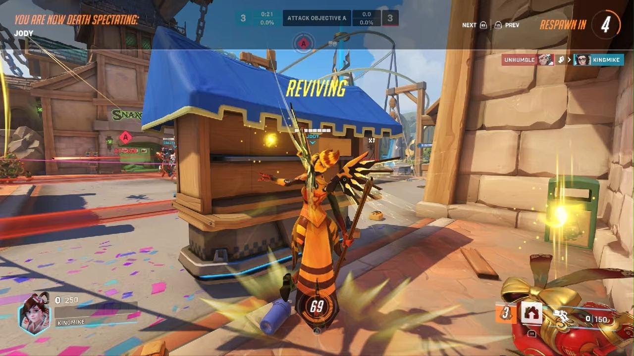 Overwatch 2 Mercy rez for win - YouTube