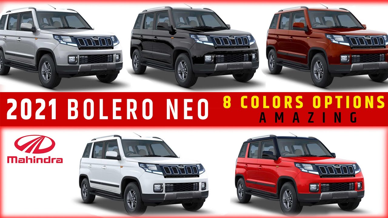 2021 Mahindra BOLERO NEO - All 8 Colour Options 🔥 New 1.5L Diesel ...