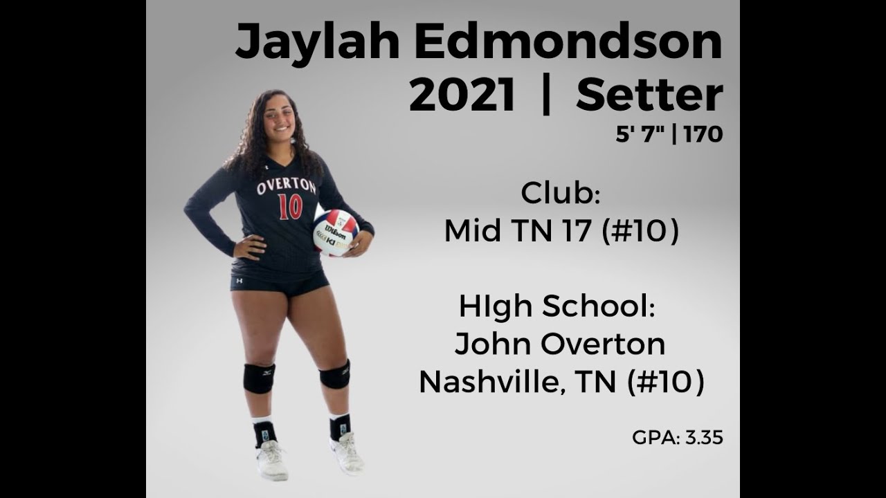 Jaylah Edmondson 2021 Volleyball Highlights - YouTube