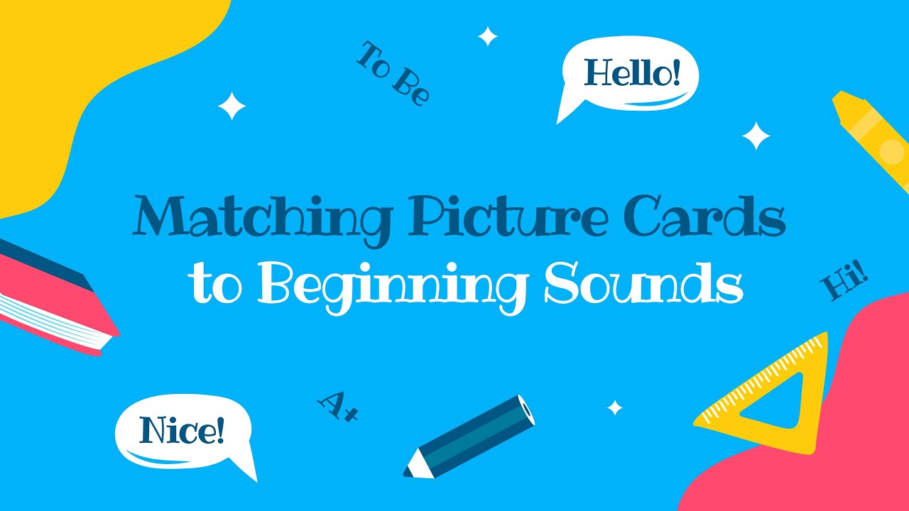 Matching Picture Cards to Beginning Sounds - YouTube