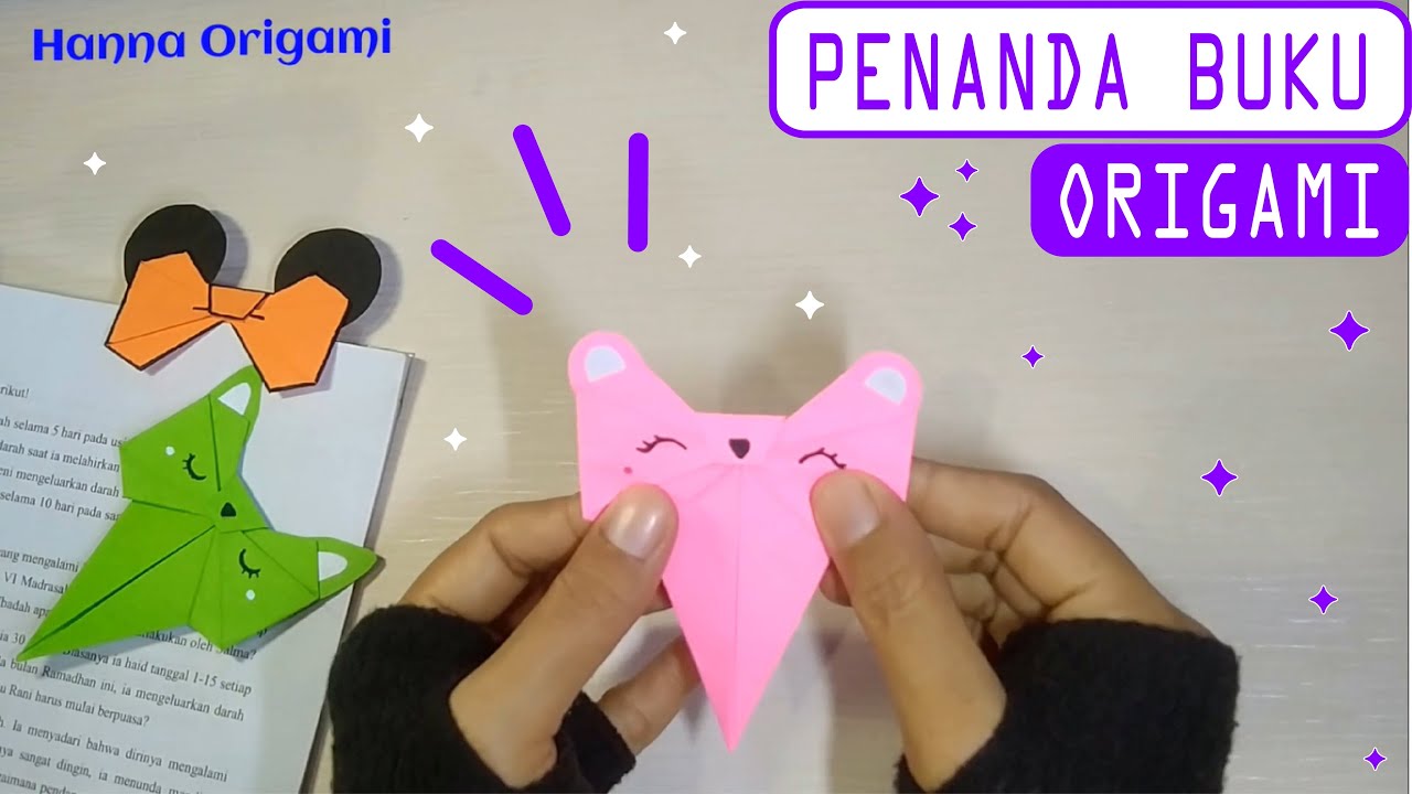 Penanda Buku Origami | Cara Buat Penanda Buku Origami | Origami ...