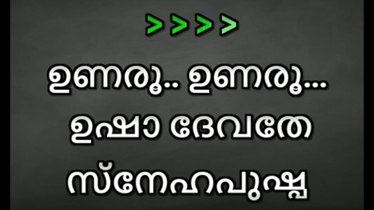Unaroo unaroo Usha devathe Karaoke With Lyrics - YouTube