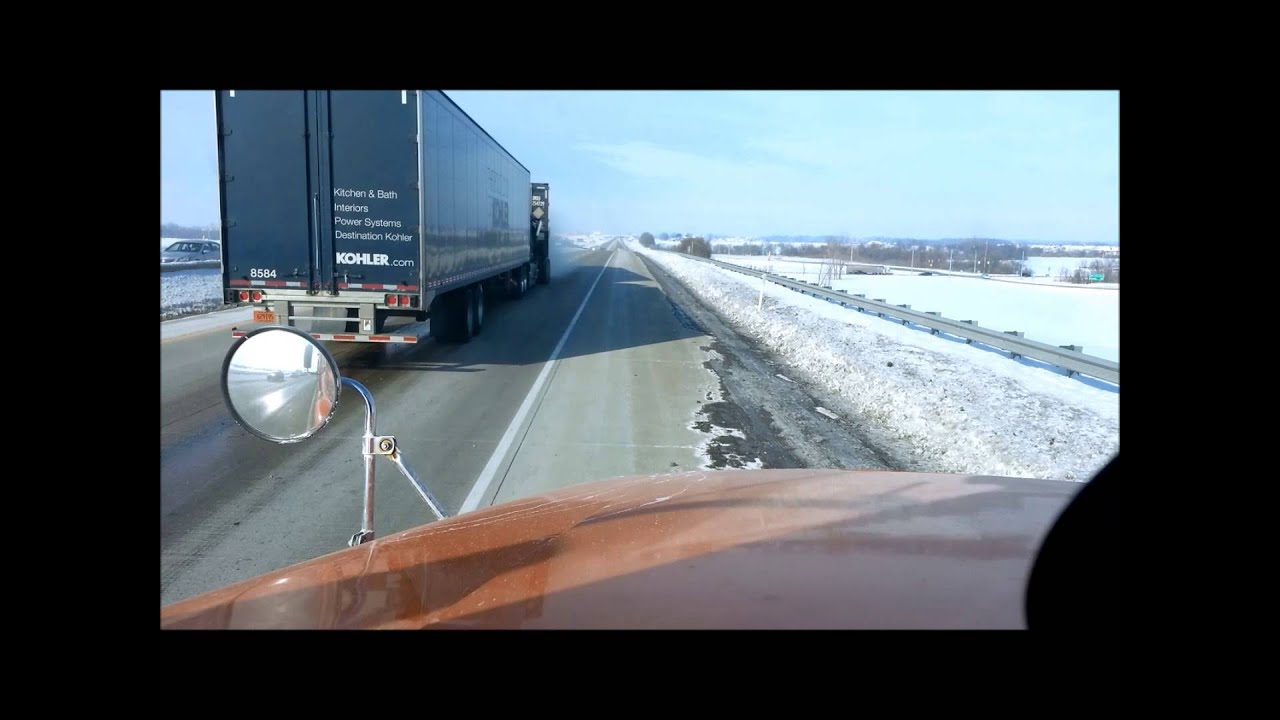 semi truck rear end another semi I-65 Indiana - YouTube