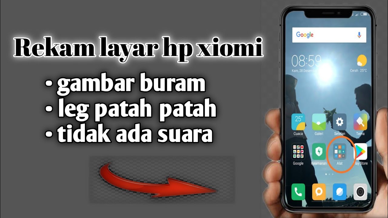 Cara setting rekam layar hp xiomi semua type - YouTube
