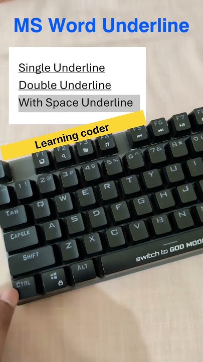 MS word underline#learning coder#pc#laptop#computer#short video#viral short#basic tricks of MS ...
