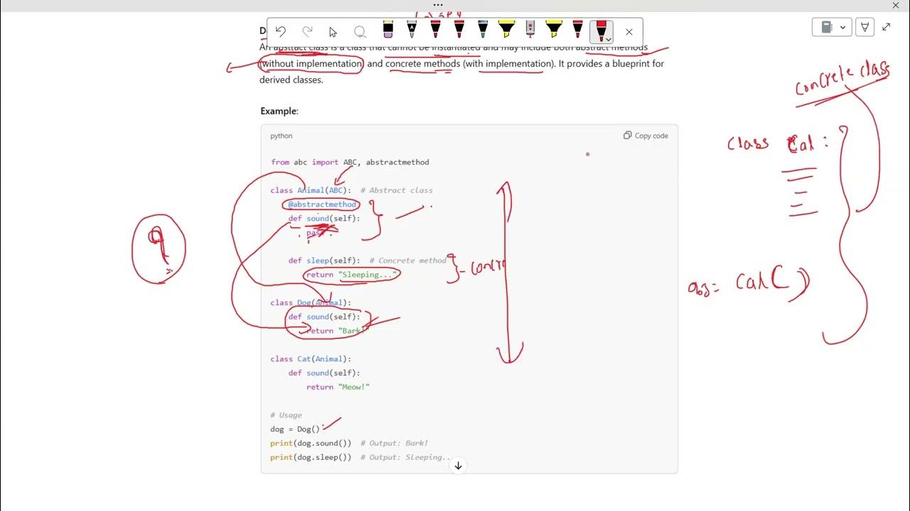 Class-11: Mastering Abstraction and Interfaces in Python: A Beginner's Guide - YouTube