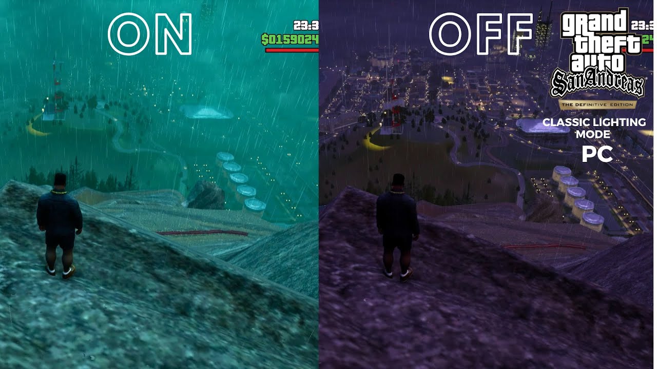 Classic Lighting Mode Comparison on PC| GTA San Andreas Definitive ...