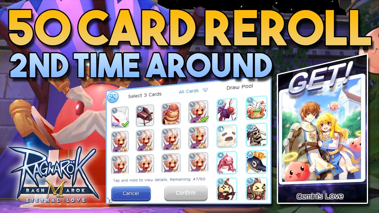 ANOTHER 50 CARD REROLLS AT KING PORING - RAGNAROK MOBILE - YouTube