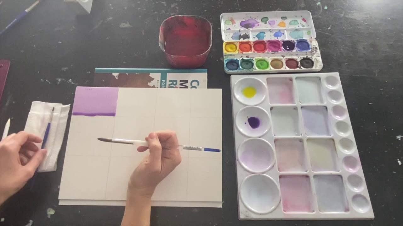 How to do a flat wash watercolor - YouTube