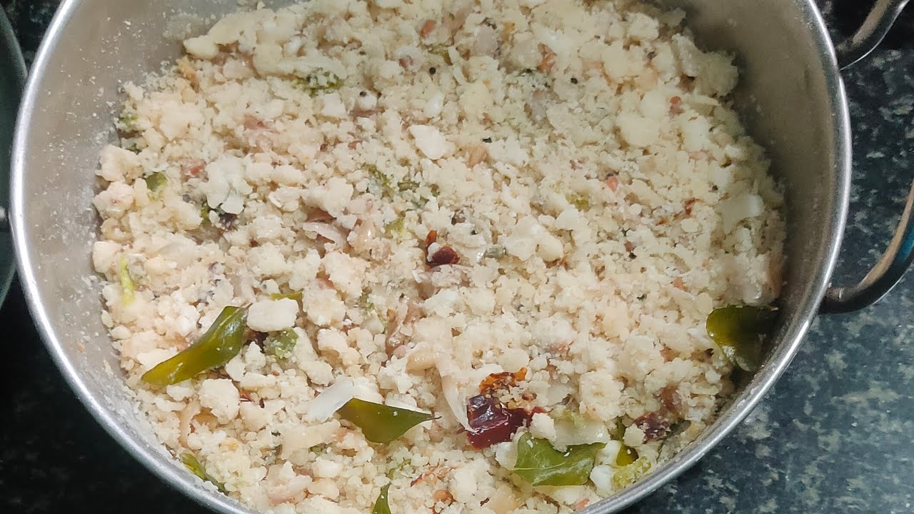 பச்சரிசி மாவு உப்புமா அப்பத்தா சமையல் ,. 11/4 glass Pachari mavu 2glass ...