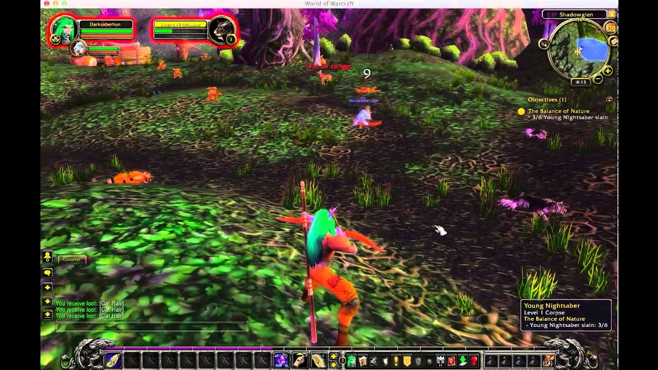 World Of Warcraft Night Elf Hunter Gameplay Part 1 - YouTube