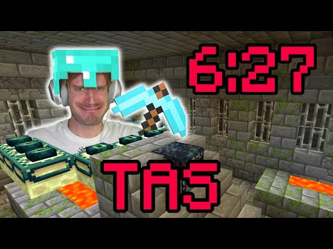Speedrunning Pewdiepie's Minecraft Seed | TAS | 6:27