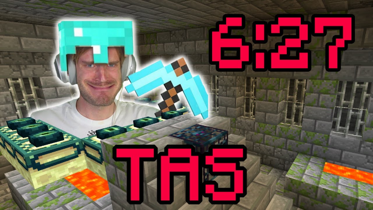 Speedrunning Pewdiepie's Minecraft Seed | TAS | 6:27 - YouTube