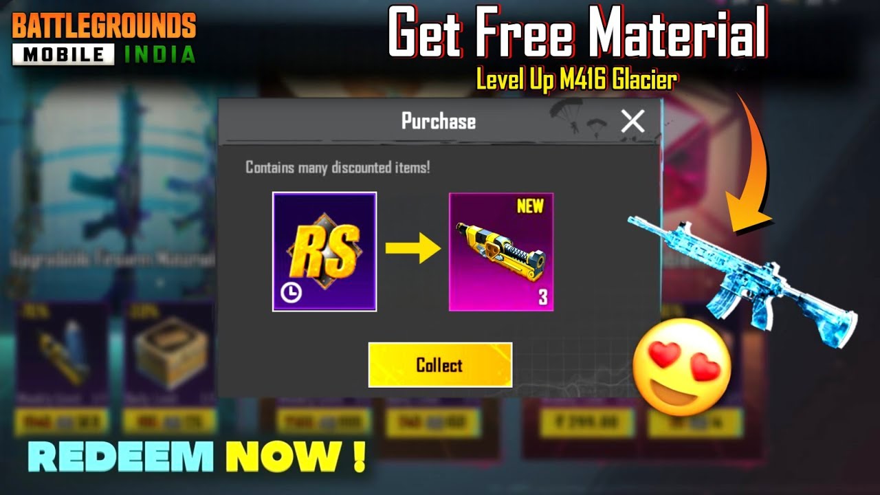 BGMI FREE MATERIAL EVENT | HOW TO GET FREE MATERIAL IN BGMI | M416 ...