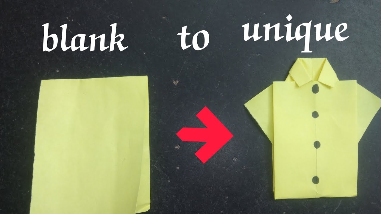 paper shirt with craft paper unique and creative Learn and enjoy ️ ...