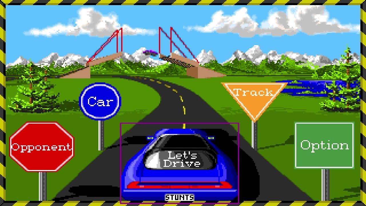 Oldschool anti piracy thing - Stunts DOS Game - YouTube