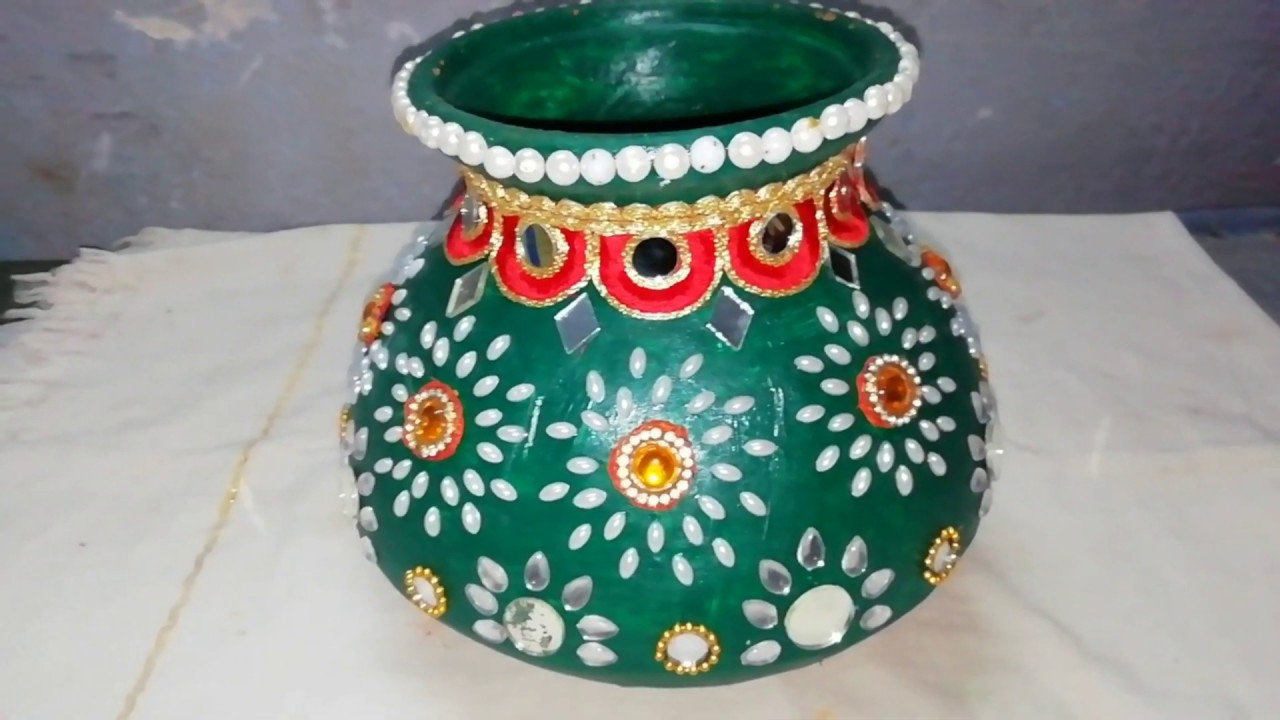 Pot decoration | In தமிழ்(tamil) | 2020 | SENTAMIL CREATIONS 🌹 🌹 🌹 ...