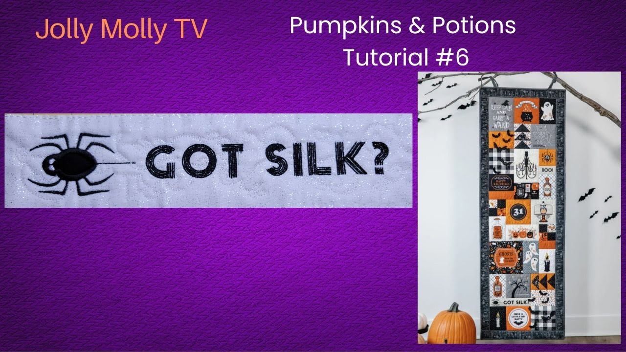 Pumpkins & Potions Quilt by Kimberbell Tutorial #6 Machine Embroidery Sew-a-long - YouTube