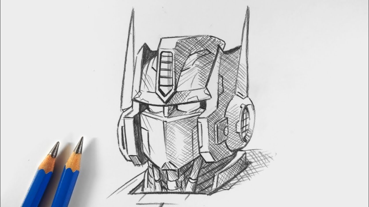 Optimus Prime Face Pencil Drawing How To Draw The Transformers Autobot