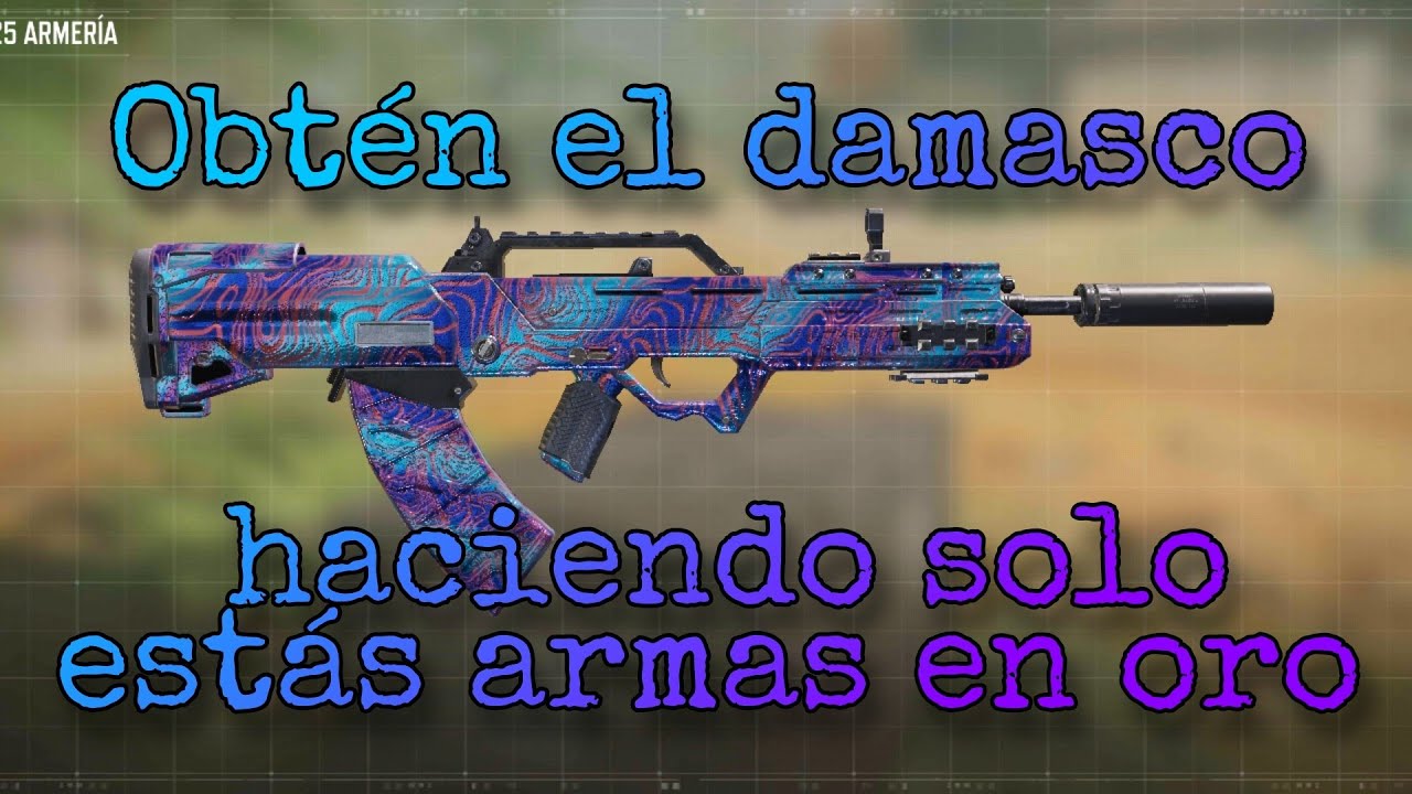 Cómo conseguir el camuflaje damasco haciendo solo estás armas en oro ...