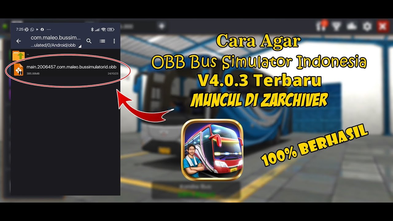Cara Agar OBB Bus Simulator Indonesia V4.0.3 Muncul Di Zarchiver - YouTube