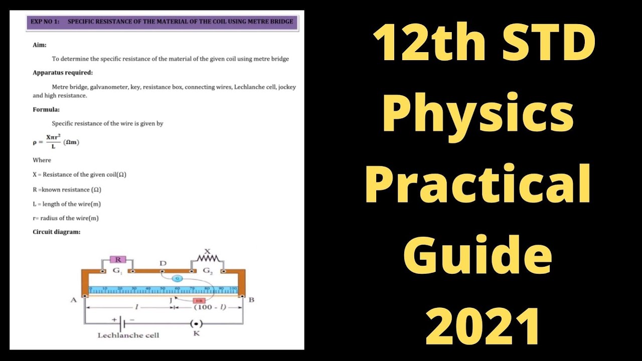 12th Physics Practical Guide 2021 | Toppers Education - YouTube