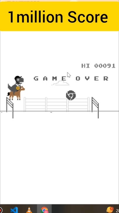 Chrome Dino game High Score one million Css animatiom effects #coding #html #css #trending # ...