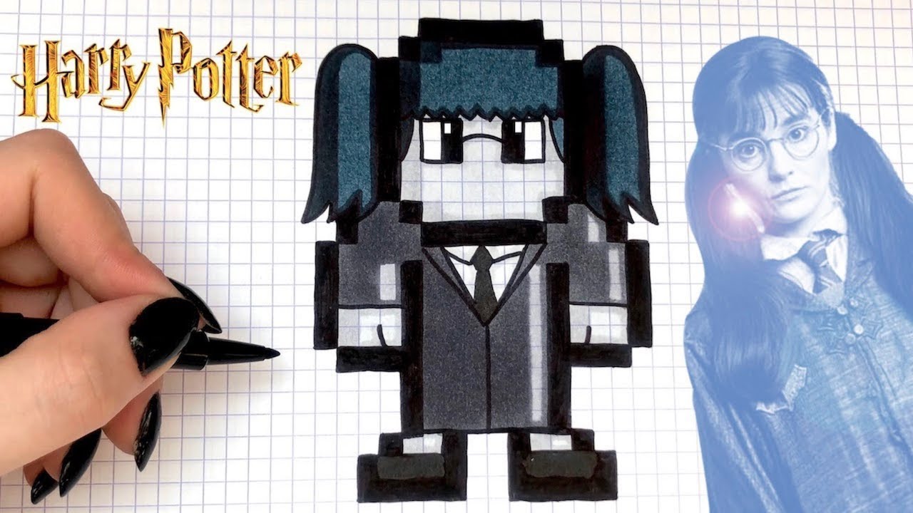 WIE ZEICHNET MAN MIMI GEIGNARDE PIXEL ART HARRY POTTER - YouTube