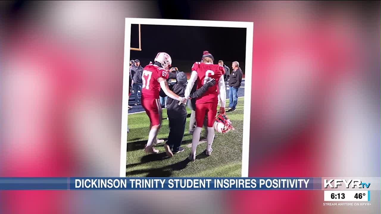 Dickinson Trinity senior inspires community with positivity - YouTube