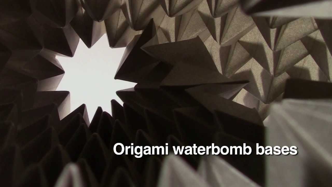 Origami waterbomb bases https://www.facebook.com/danielleorigamilampen ...
