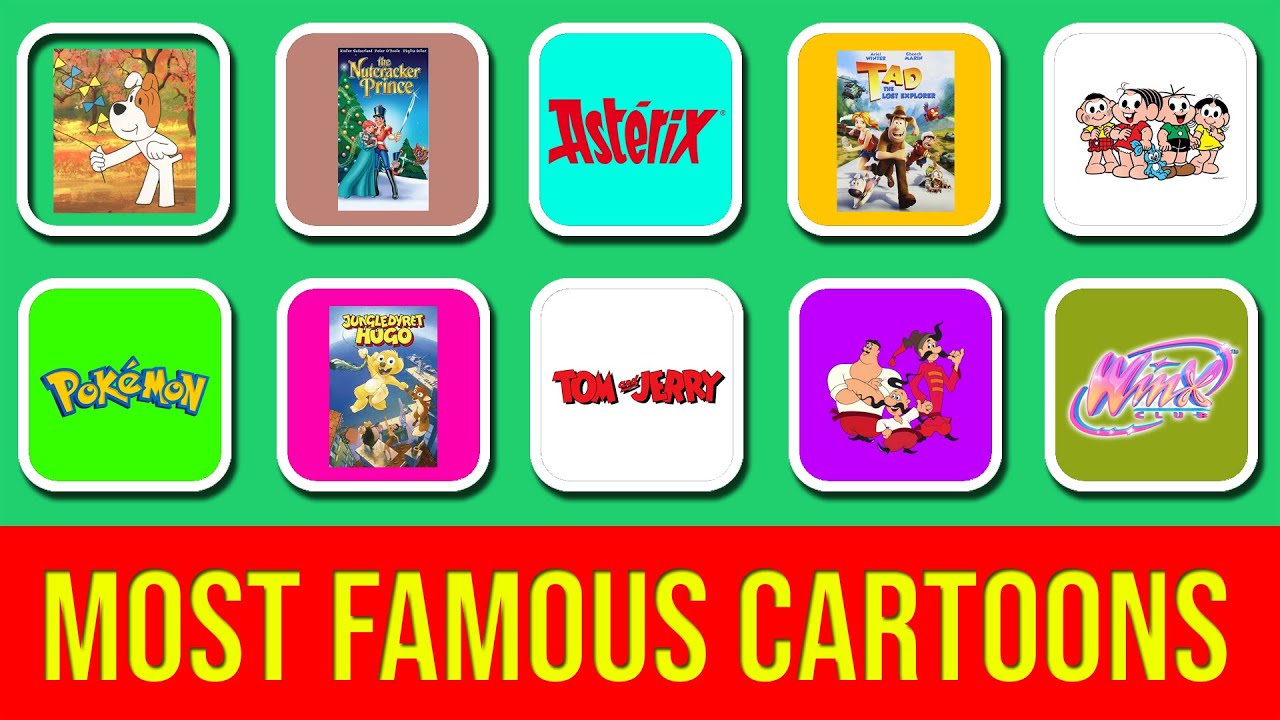Most Famous Cartoons: Iconic Characters of All Time! - YouTube