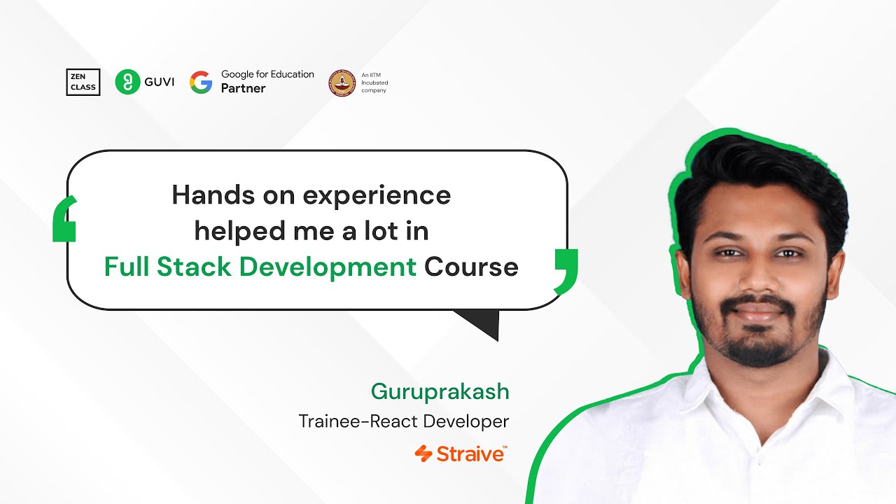 Guruprakash| Mechatronics Engineer To React Developer| Zen Class Success Stories| Full Stack ...