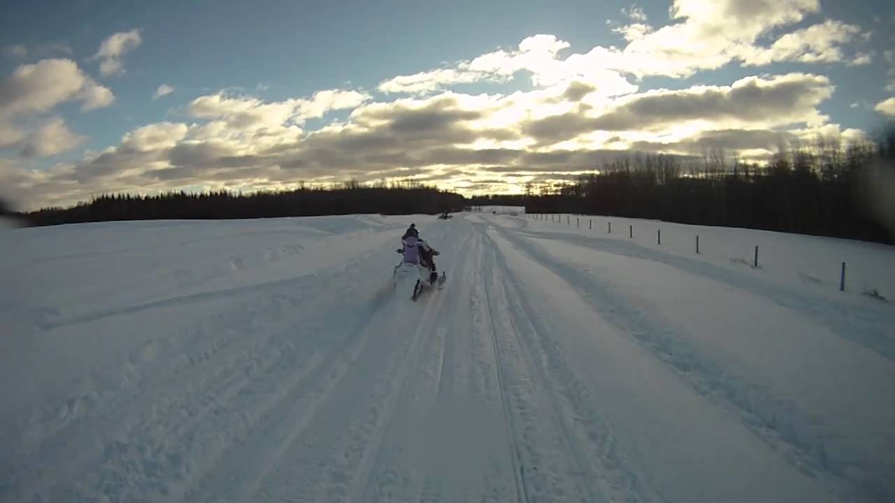 Snowmobiling with GoPro HD Hero - YouTube
