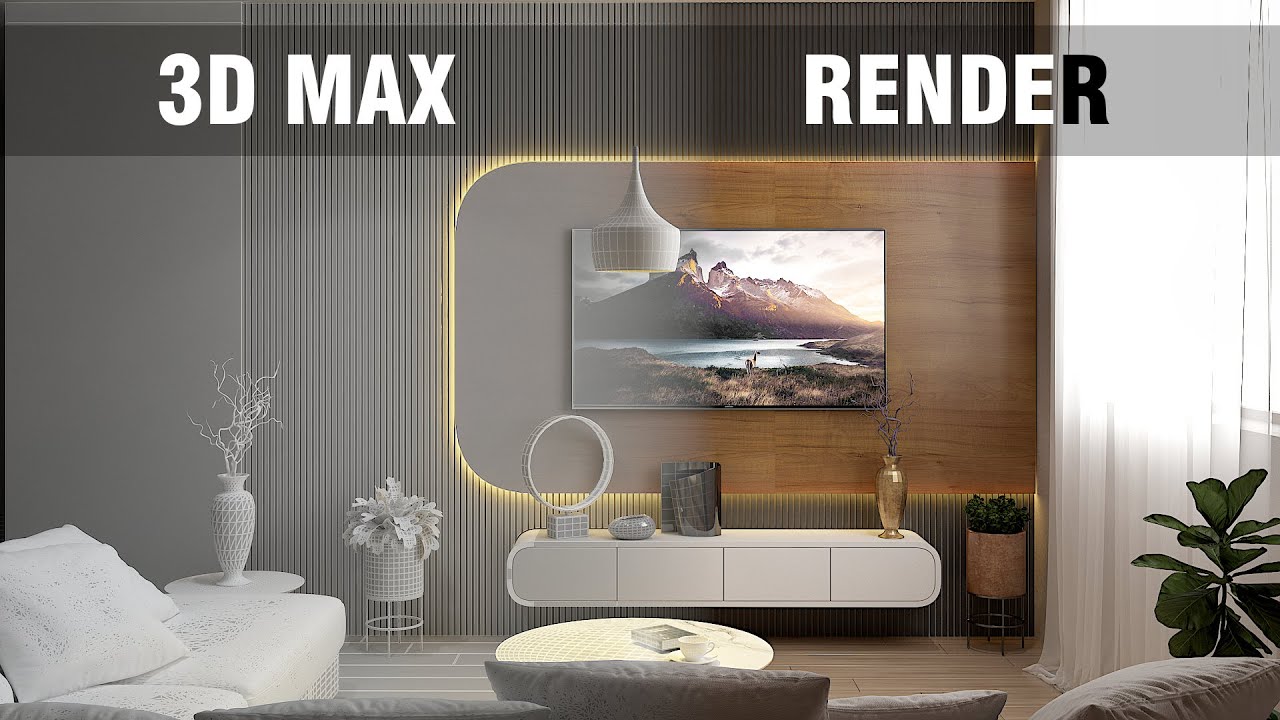 TV Room Modeling and Design in 3Ds Max - YouTube