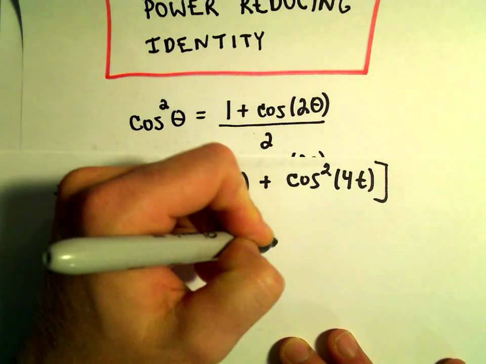 Power Reducing Formulas for Sine and Cosine, Example 1 - YouTube