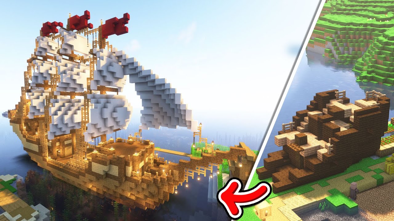 Tôi Sửa Tàu Đắm Trong Minecraft Sinh Tồn !! - YouTube