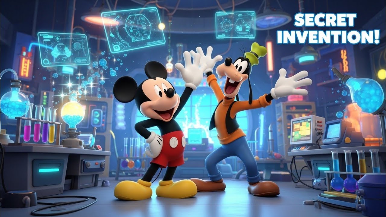 Mickey & Goofy Discover a Secret Science Invention! 🤖💡 - YouTube