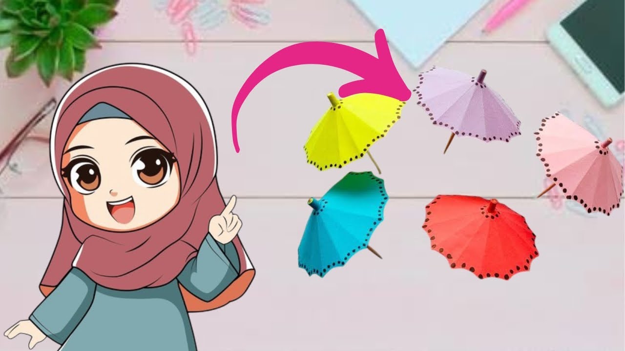 How to Make Cute Mini Umbrella ☔ - YouTube