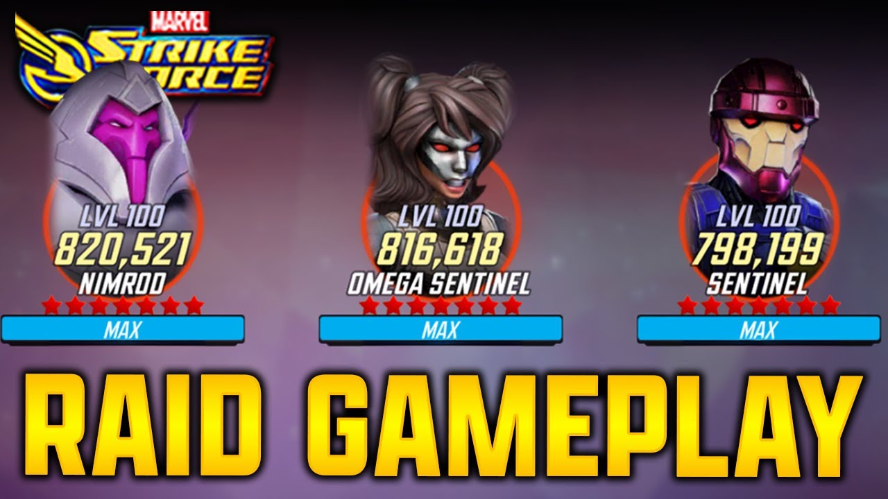 SENTINEL - ORCHIS TEAM GAMEPLAY - MARVEL Strike Force - MSF - YouTube