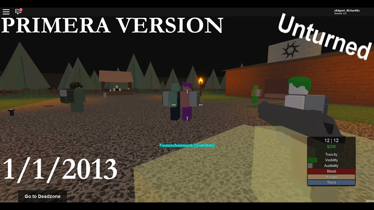 JUGANDO A LA VERSIÓN MAS VIEJA DE UNTURNED | ROBLOX - YouTube