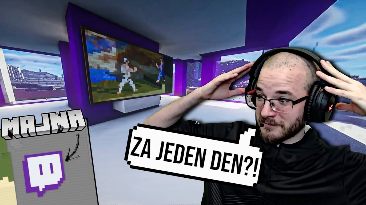 Tohle postavil sám za 1 den?! 😯 | MAJNR - Luxusní dům ve tvaru Twitch ...