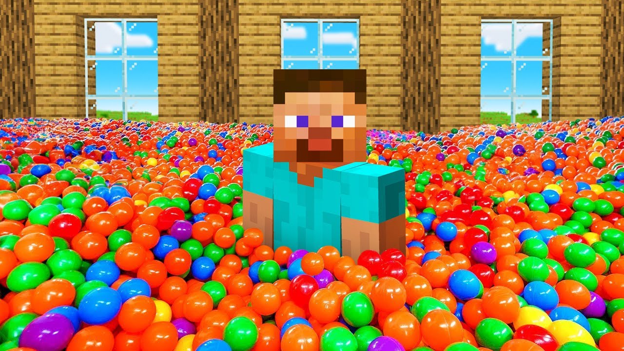 I Filled His House with BALLS in Minecraft - YouTube