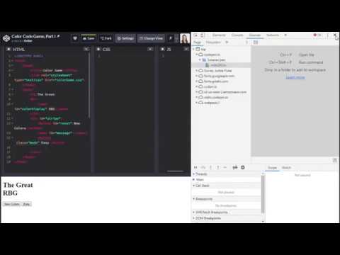Color Code Game, Part I HTML - YouTube