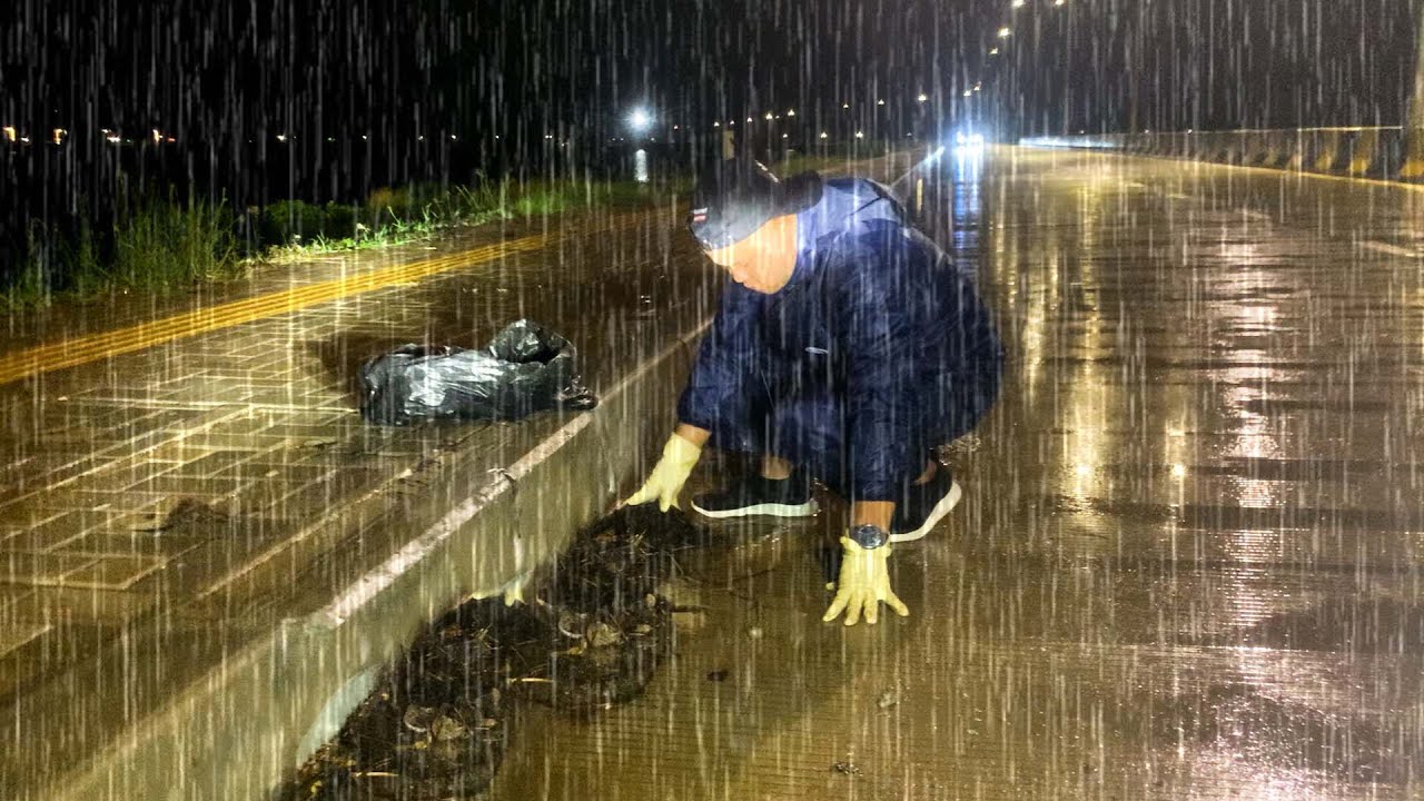 The Wind Blows The Garbage On Street Then Rains Move Garbage In Drains ...