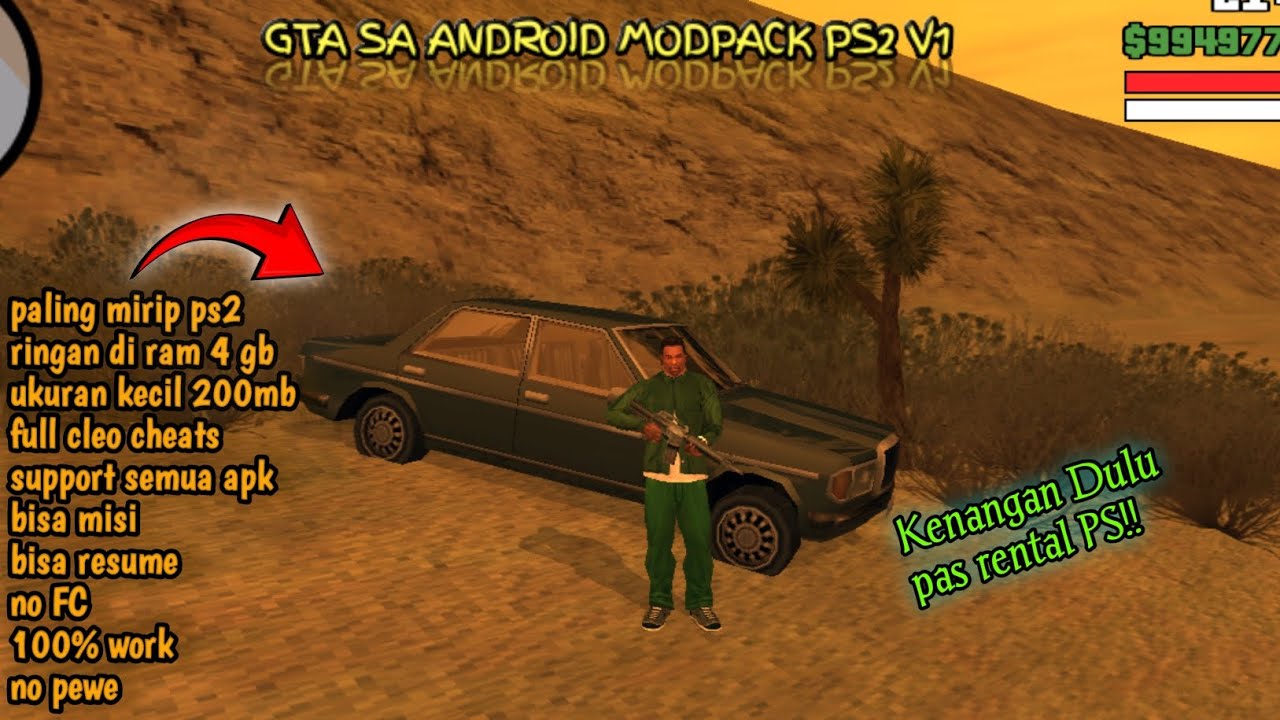 GTA SA ANDROID MODPACK NUANSA PS2 *PALING MIRIP😱* ( 200 MB ) - YouTube